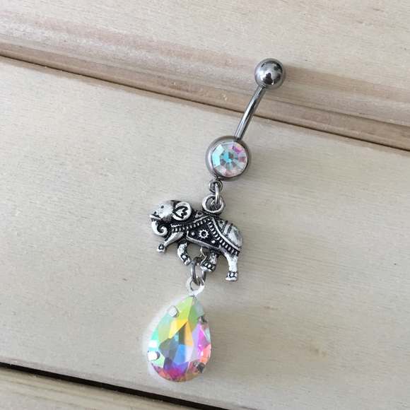 Jewelry | Iridescent Elephant Belly Button Ring | Poshmark